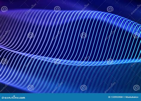 3d Sound Waves Visual Audio Equalizer Big Data Abstract Visualization Stock Vector