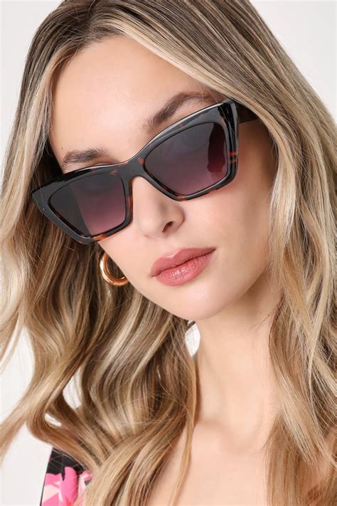 Brown Tortoise Sunglasses Cat Eye Sunglasses Retro Sunglasses Lulus