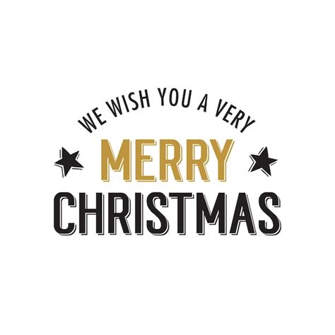 Free Vector Merry Christmas Lettering With Wish