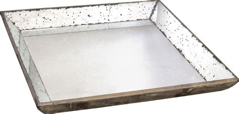 Square Glass Serving Tray Aandb Home Mirrored Glass Glass Mirror