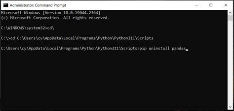 Pipでwindowsのすべてのpythonパッケージをアンインストールする