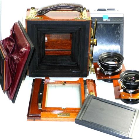 Wisner Technical Cherry Wood 4×5 Field Camera With 2 Schneider Lenses