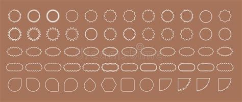 Starburst Price Set Of Zigzag Edge Circle Shapes Flat Design Elements