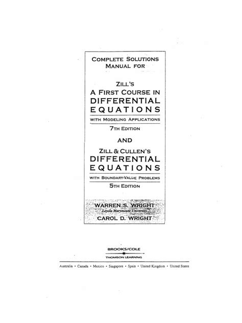 Differential Equations Solution Manual Pdf