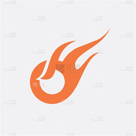 火标志或图标设计矢量图