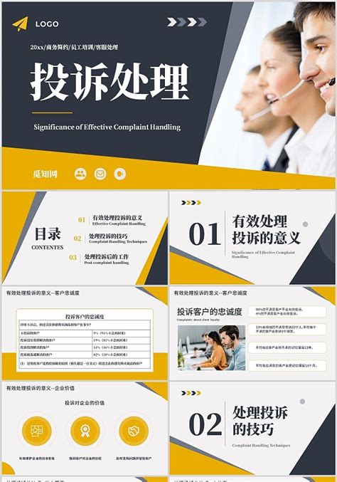 客诉处理ppt 客诉处理ppt模板下载 觅知网