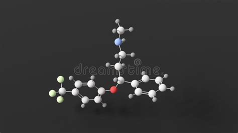 氟西汀分子结构选择性血清素再摄取抑制剂球和粘3d模型结构化学 库存例证 插画 包括有 抗化剂 有选择性 275748897