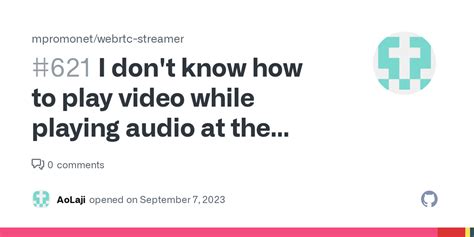 I Don T Know How To Play Video While Playing Audio At The Same Time