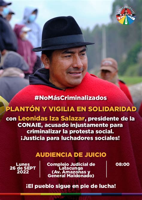 Conaie On Twitter 📢 Nomáscriminalizados Plantón Y Vigilia En