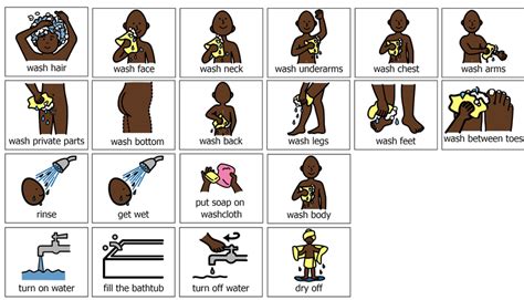 Create A Showering Or Bathing Routine Visual Adult Down Syndrome Center