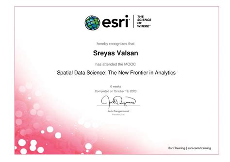Sreyas Valsan On Linkedin Esri Mooc Datascience Gis