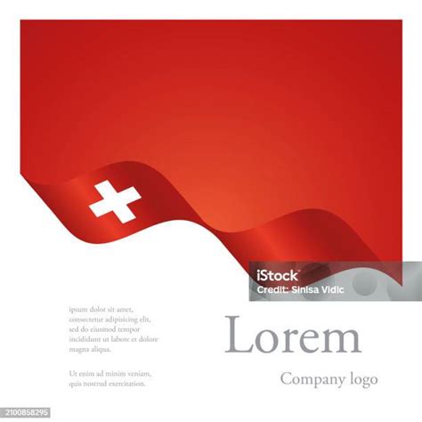 스위스의 물결 모양의 깃발 리본의 새로운 브로셔 추상 디자인 모듈 패턴 0명에 대한 스톡 벡터 아트 및 기타 이미지 0명