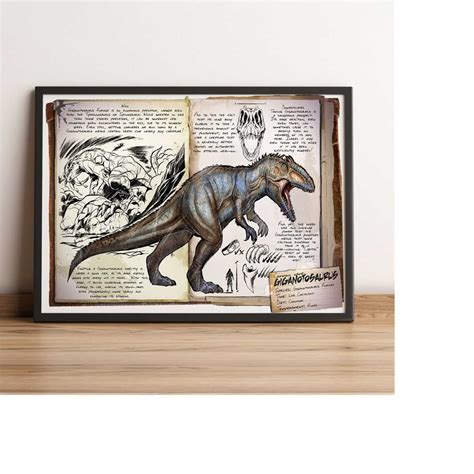 Ark Survival Evolved Poster Dossiers Wall Art Dinosaur Inspire Uplift