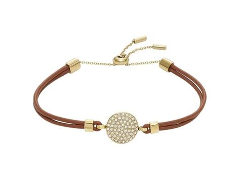 Fossil Womens Gold Tone Sadie Glitz Disc