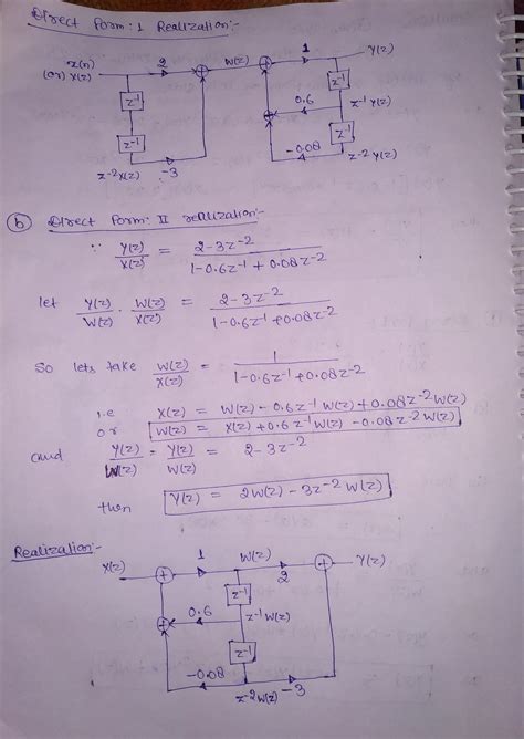 [solved] Draw The Direct Form I And Direct Form Ii Realizations Of The Course Hero