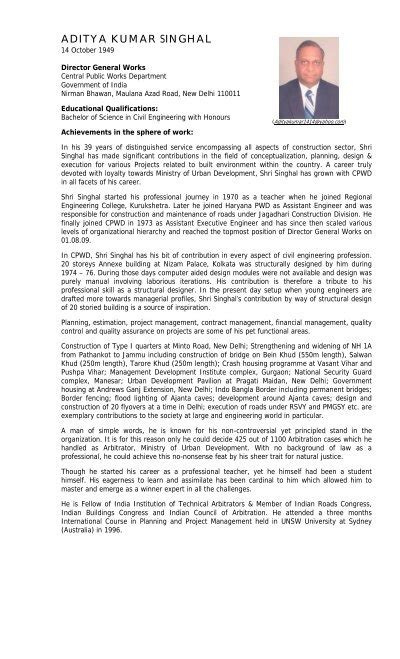 Aditya Kumar Singhal Cpwd