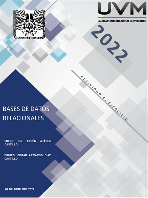 A4 Eadc Ejercicio Creacion Base De Datos Dll Base De Datos