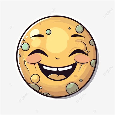 질퍽한 웃는 얼굴 스티커 일러스트 벡터 클립 아트 고립 된 만화 행복 한 얼굴로 스티커 디자인 상표 스티커 일러스트 Png