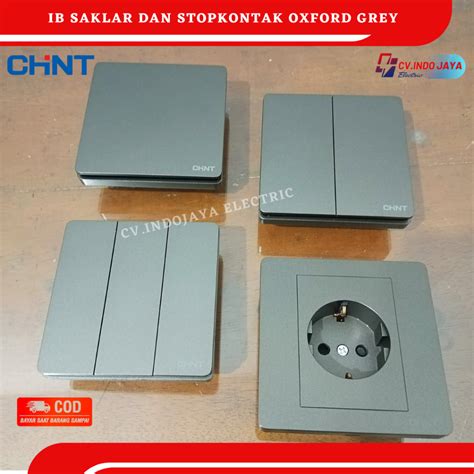 Jual Saklar Dan Stop Kontak Chint Switch Socket Warna Oxford Grey