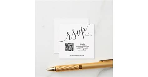 Einfache Qr Code Hochzeit Begleitkarte Zazzle De