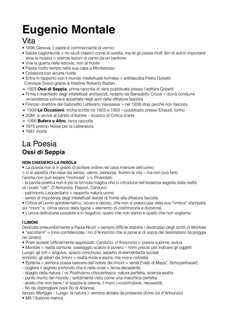 Montale Ungaretti Saba Docsity