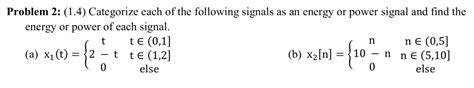 solved problem 2 1 4 categorize each of the following