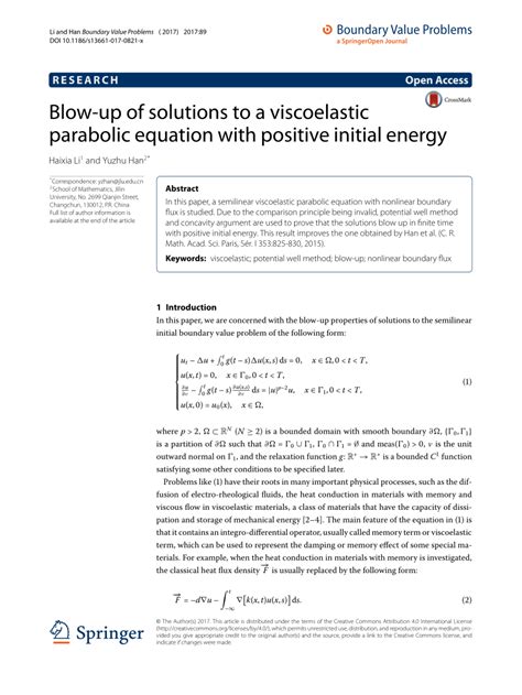 Pdf Blow Up Of Solutions To A Viscoelastic Parabolic Equation With