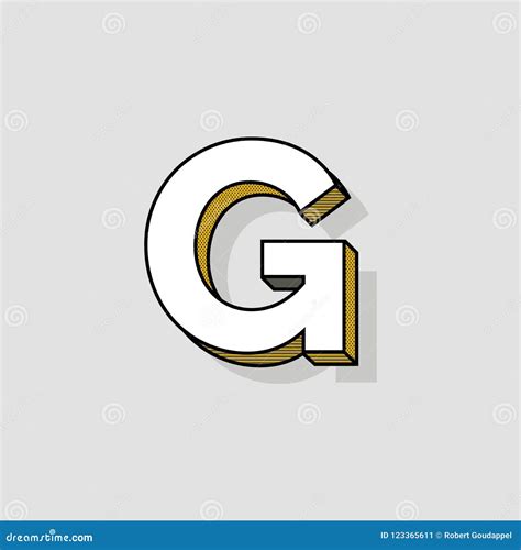Pop Art Vector Logo Letter G Stock Vector Illustration Of Sign