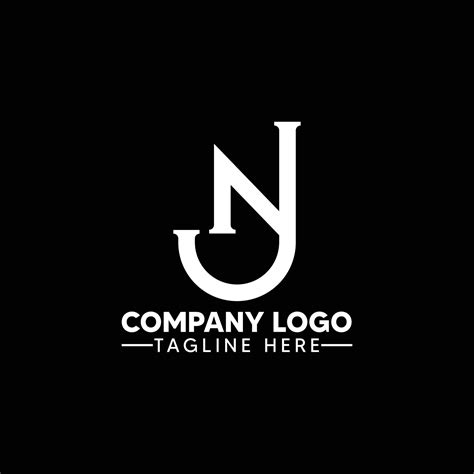 Initial Nj Letter Logo Nj Letter Type Logo Design Vector Template