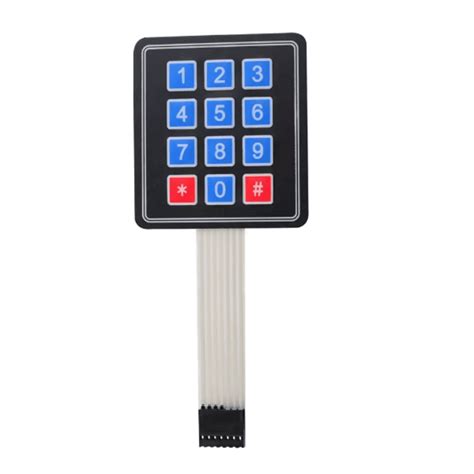 4x3 Matrix 12 Key Keypad Membrane Masion Up