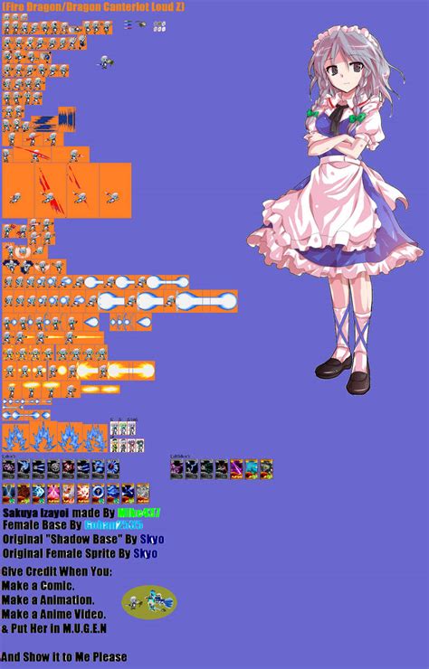 Dcl Z Sakuya Izayoi Sprite By Mike437 On Deviantart