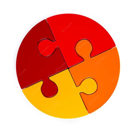 Premium Photo 3d Puzzle Pie Chart On White Background