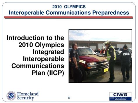 Ppt 2010 Olympics Integrated Interoperable Communications Plan Iicp Powerpoint Presentation