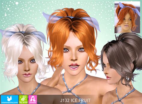 Retro Hairstyle J132 Ice Fruit By Newsea Sims 3 Hairs