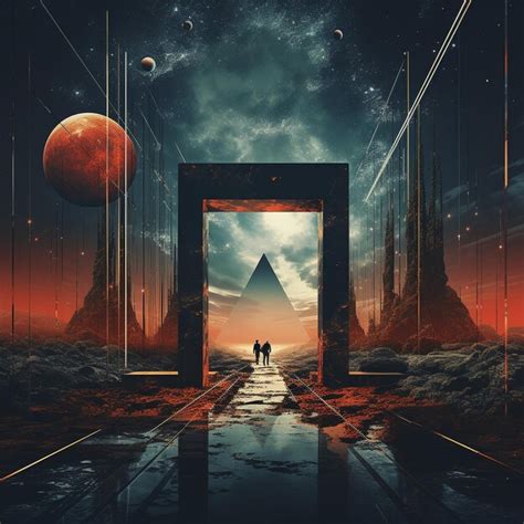 Premium Ai Image Mesmerizing Abstract Illustrations With Geometric Shapes