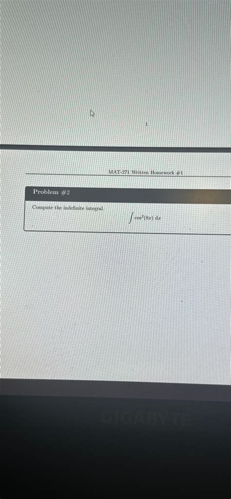 Solved 1MAT 271 Written Homework 1Problem 2Compute The Chegg