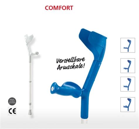 medi shop24h de Unterarmgehstütze mit anatomischem Griff COMFORT