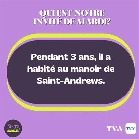 Sucré Salé Donne Des Indices Sur Linvité De Mardi Et Plusieurs Croient