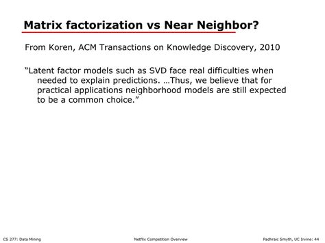 Ppt Cs 277 The Netflix Prize Powerpoint Presentation Free Download Id5322568