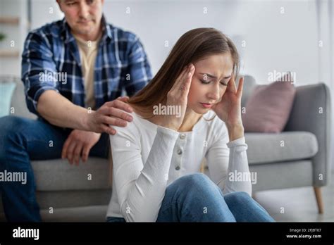 Middle Aged Woman Feeling Stressed Facing Health Issues Having