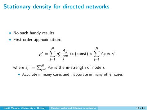 Random Walks And Diffusion On Networks Ppt