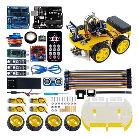 Kit De Coche Robot Inteligente 4wd Compatible For A Rduino Meses Sin