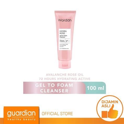 Jual WARDAH Hydra Rose Gel To Foam Cleanser 100ml Shopee Indonesia