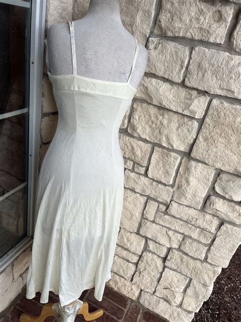 Vintage 50s Lucy Larcom Nylon Vlv Slip Nightgown Wome Gem