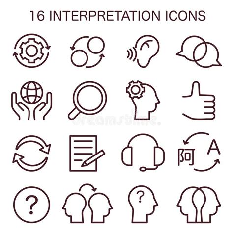 Interpretation Set Data Literacy Stock Vector Illustration Of