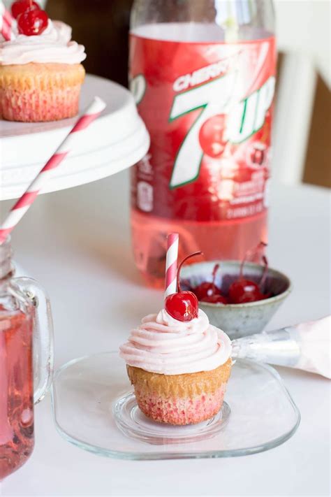 Cherry 7up Shirley Temple Cupcakes Recipe 7 Up Cupcakes 7up Cupcake