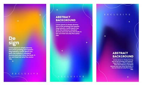 Premium Vector Set Of Abstract Mesh Gradients Cute Gradient