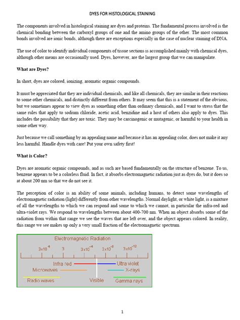Dyes For Histological Staining Pdf Staining Dye