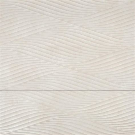Bedrosians Donna Rectangle 13 In X 40 In Matte Wave Beige Ceramic