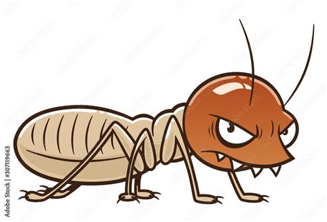 Cartoon Worker Termite Stock Vector Adobe Stock